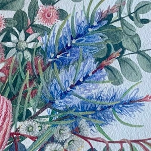 Blue Natives in Vintage Tin by Debra Meier Art, Landscape Orientation ...