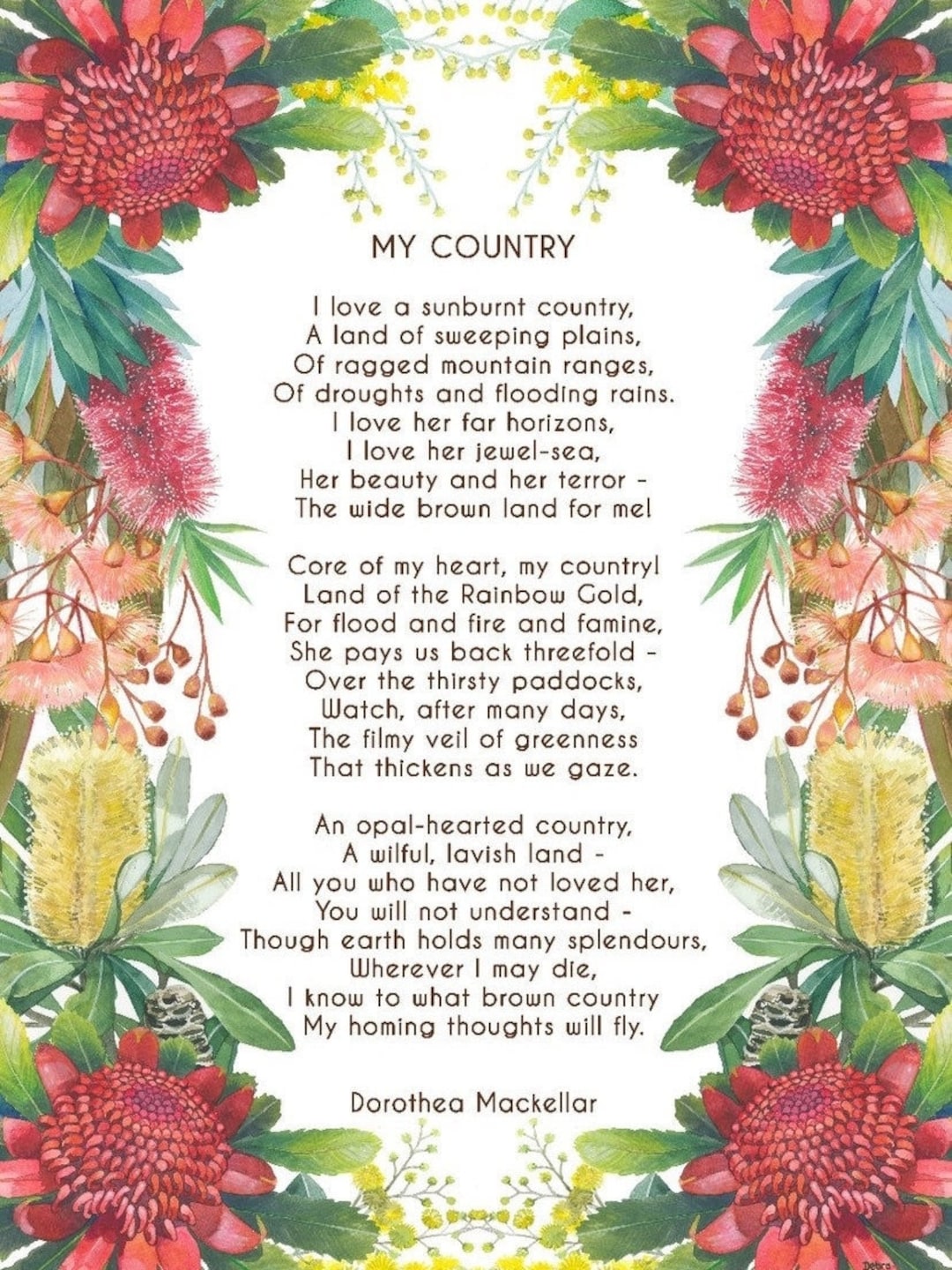 My Country Poem , Inspirational Poem,a Sunburnt Country Poem ...
