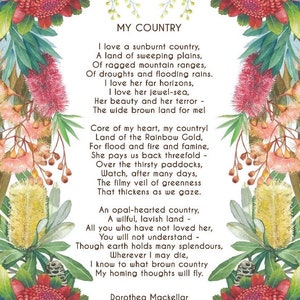 My Country Poem , Inspirational Poem,a Sunburnt Country Poem ...