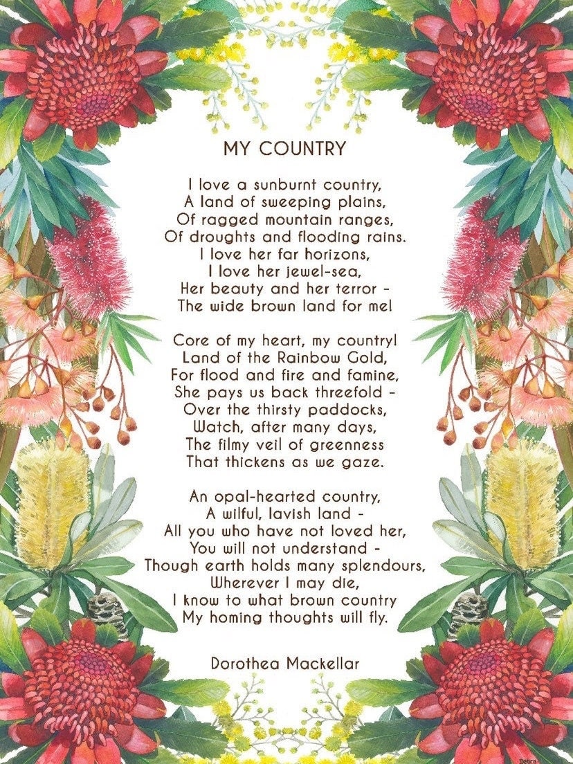 My Country Poem , Inspirational Poem,a Sunburnt Country Poem ...