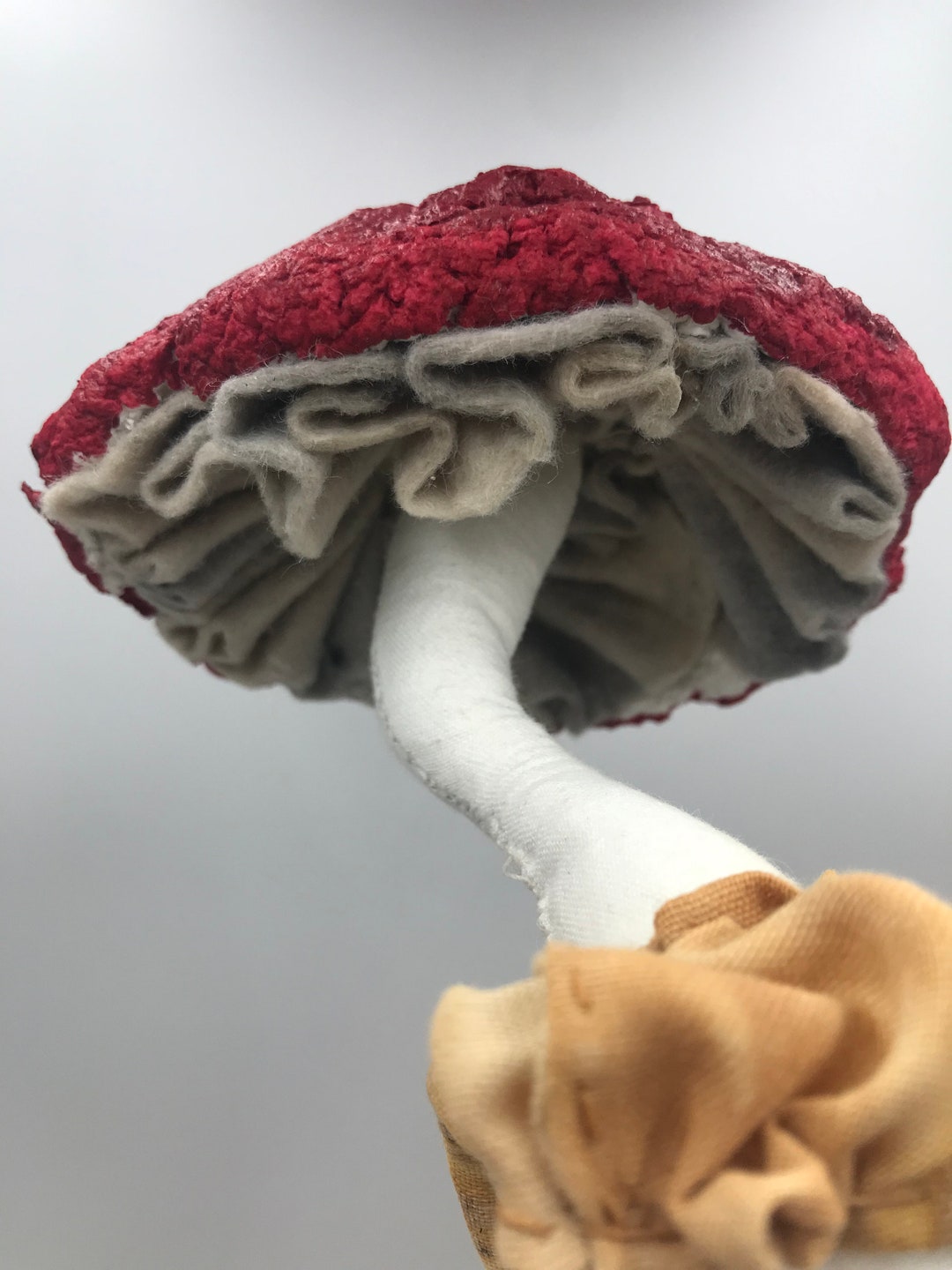 Mushroom Sculpture, Fibre-art, Fabric Mushroom, Toad-stool - Etsy