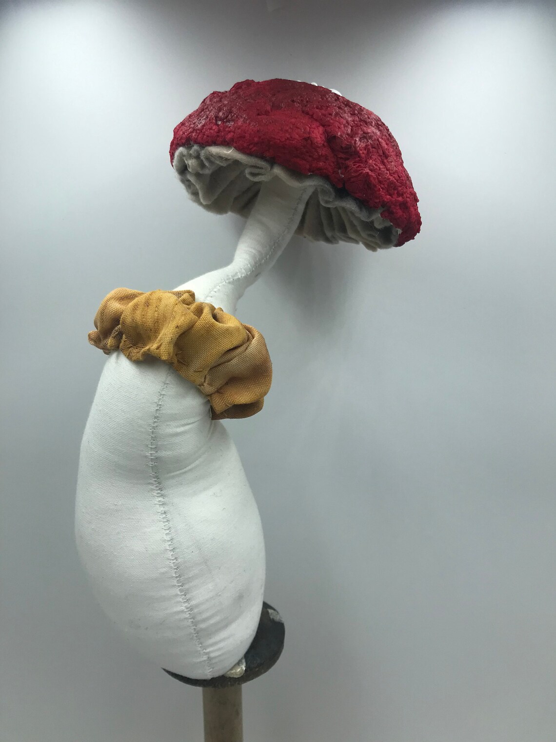 Mushroom Sculpture, Fibre-art, Fabric Mushroom, Toad-stool - Etsy