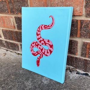 Colorful Snake Canvas Painting - Etsy