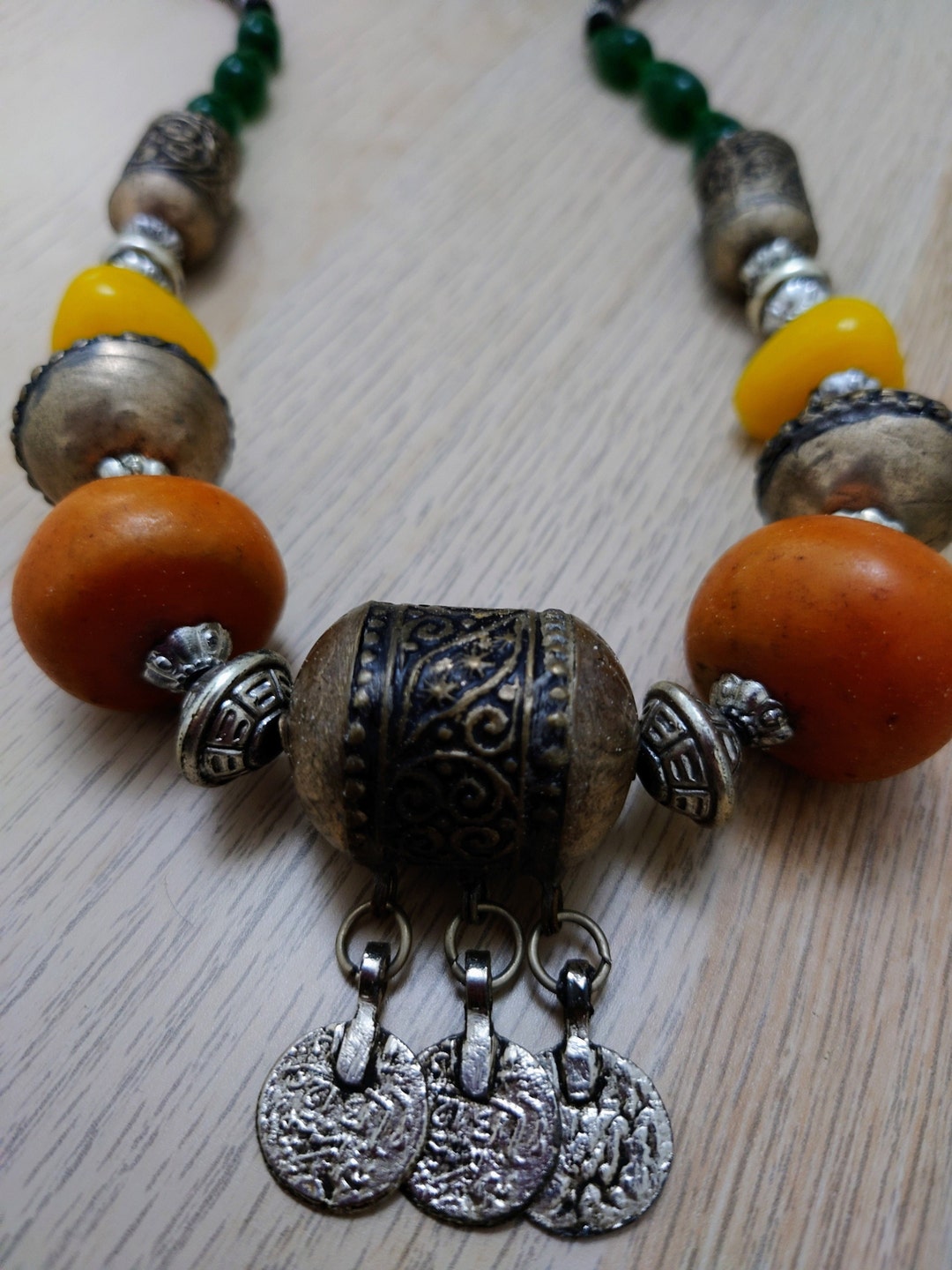 Moroccan Resin Beads Rare Graduated Full Strand African Trade Beads ...