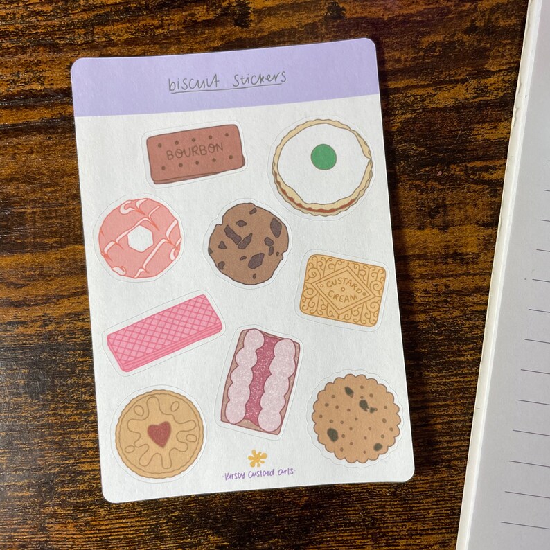 Sticker Sheet Biscuits Cute Stationery Bullet Journal - Etsy