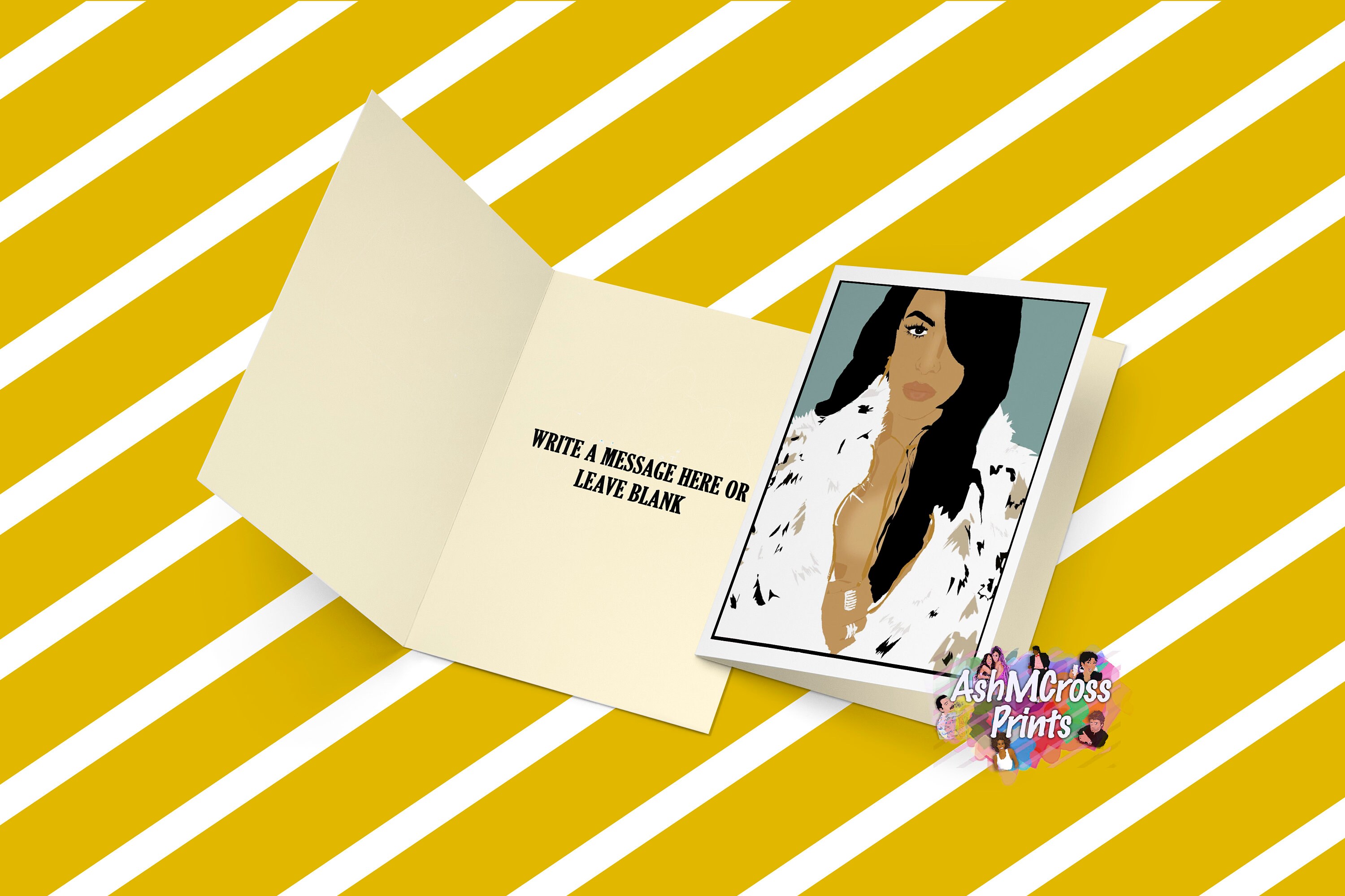 Aaliyah Greeting Card, 5x7, A5 - Etsy