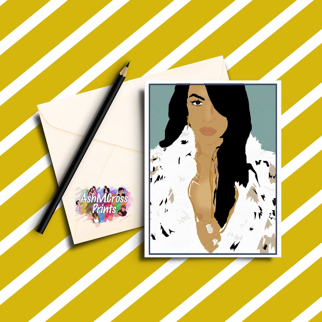 Aaliyah Greeting Card, 5x7, A5 - Etsy