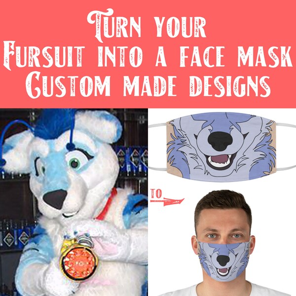Custom Fursona Face Mask - Make Your Own Fursona Face Mask