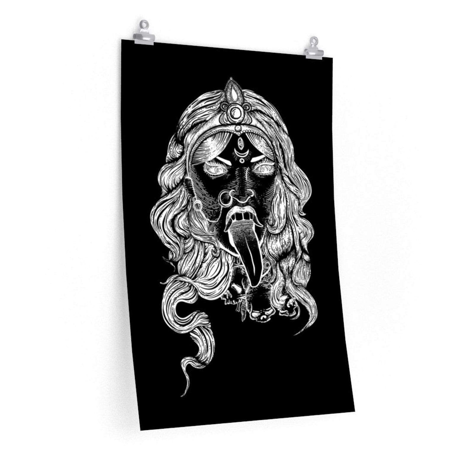Kali Ma Poster Hindu Goddess Premium Matte Poster Pagan | Etsy