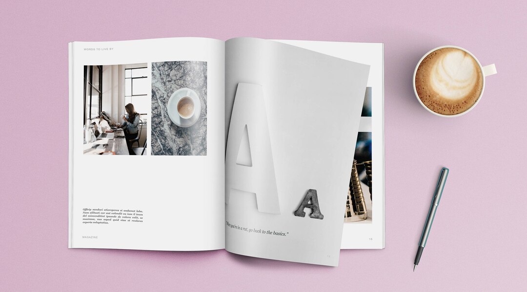 Minimal Magazine Indesign Template - Instant Download - Photography and ...