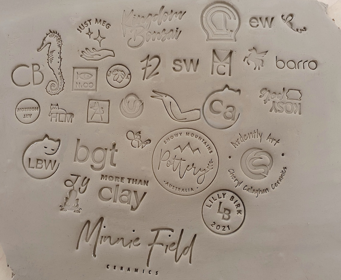 Custom Makers Stamp Pottery Stamp Custom Logo Stamp Initial - Etsy UK