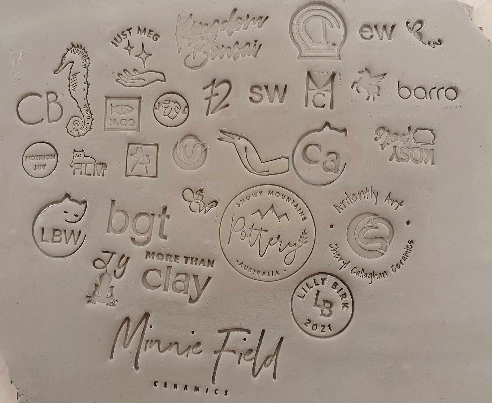 Custom Makers Stamp, Pottery Stamp, Custom Logo Stamp, Initial Stamp ...