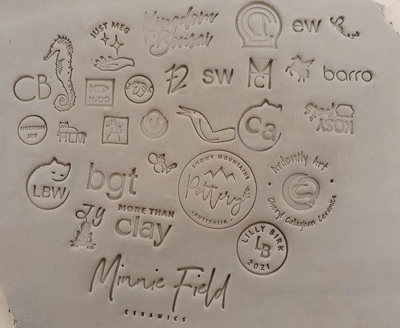 Custom Makers Stamp Pottery Stamp Custom Logo Stamp Initial - Etsy UK