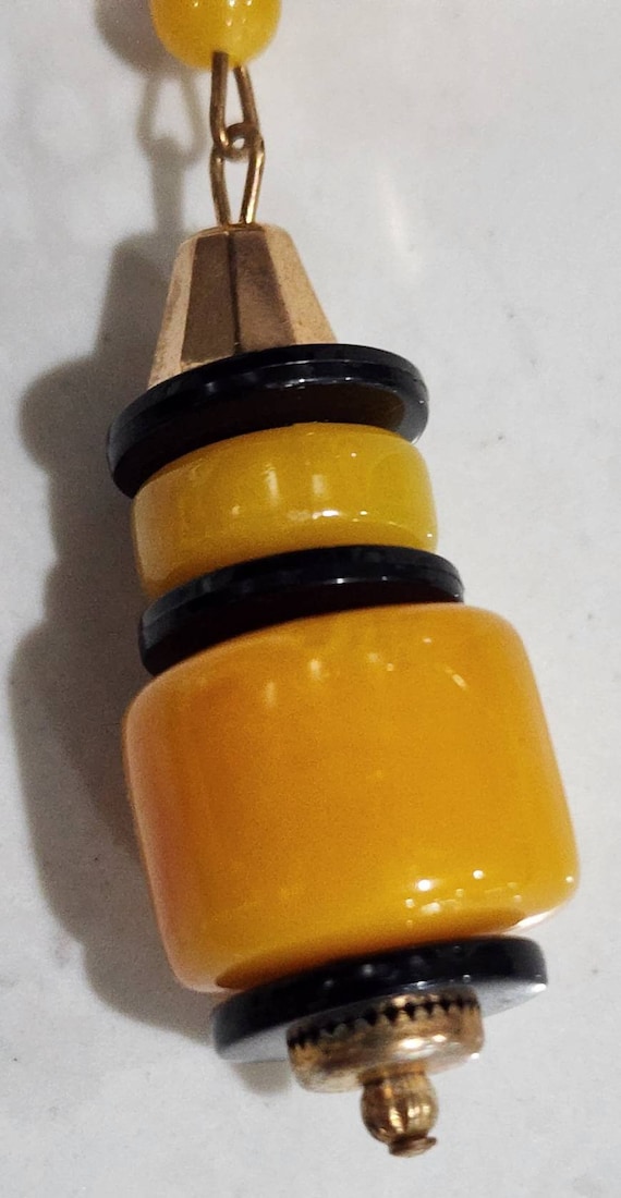 Gorgeous Butterscotch, Black and Gold Tone Bakelite … - Gem