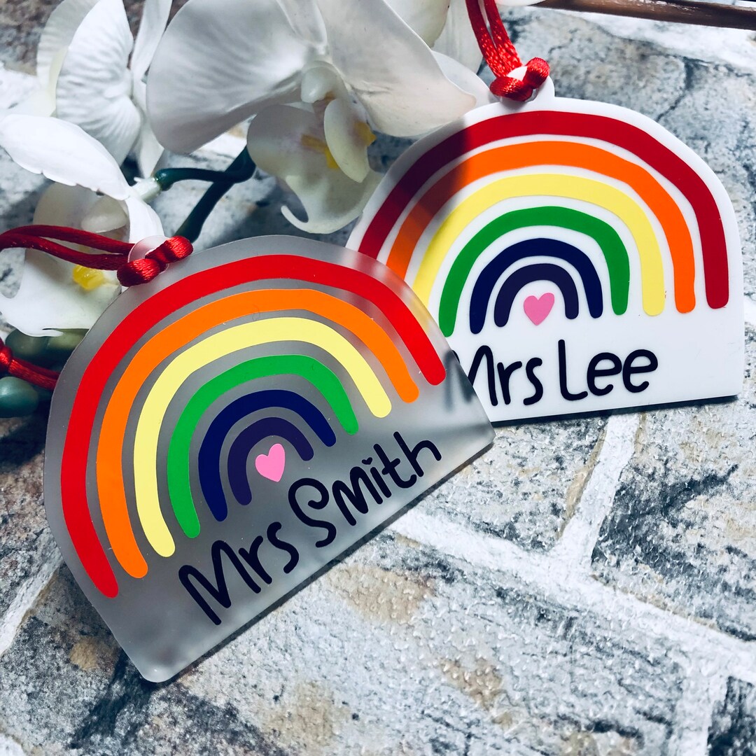 Teacher Gift, Rainbow, Thank You Teacher, Rainbow Plaque - Etsy