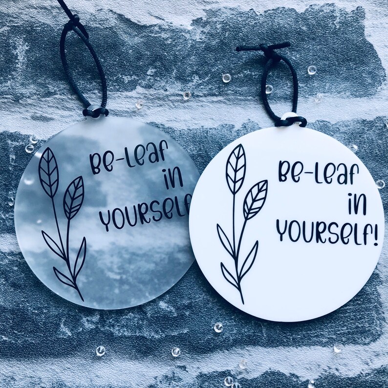Believe in Yourself Be-leaf in Yourself Quote Plaque Quirky - Etsy