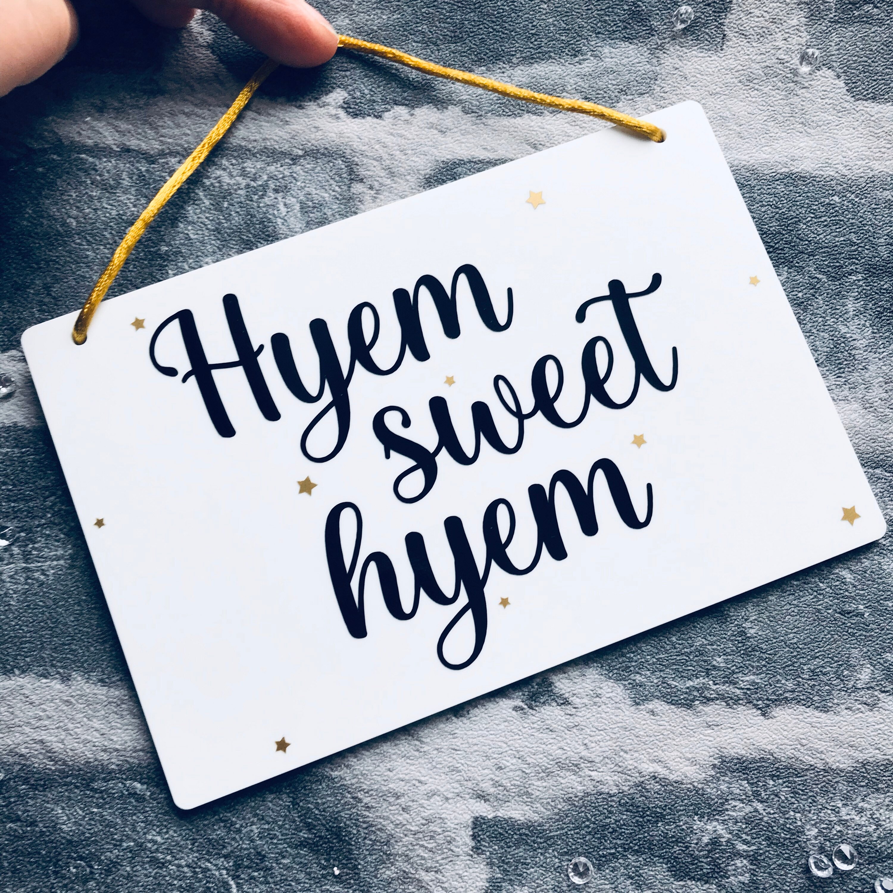 Hyem Sweet Hyem Plaque New Home Gift Wall Sign Geordie - Etsy