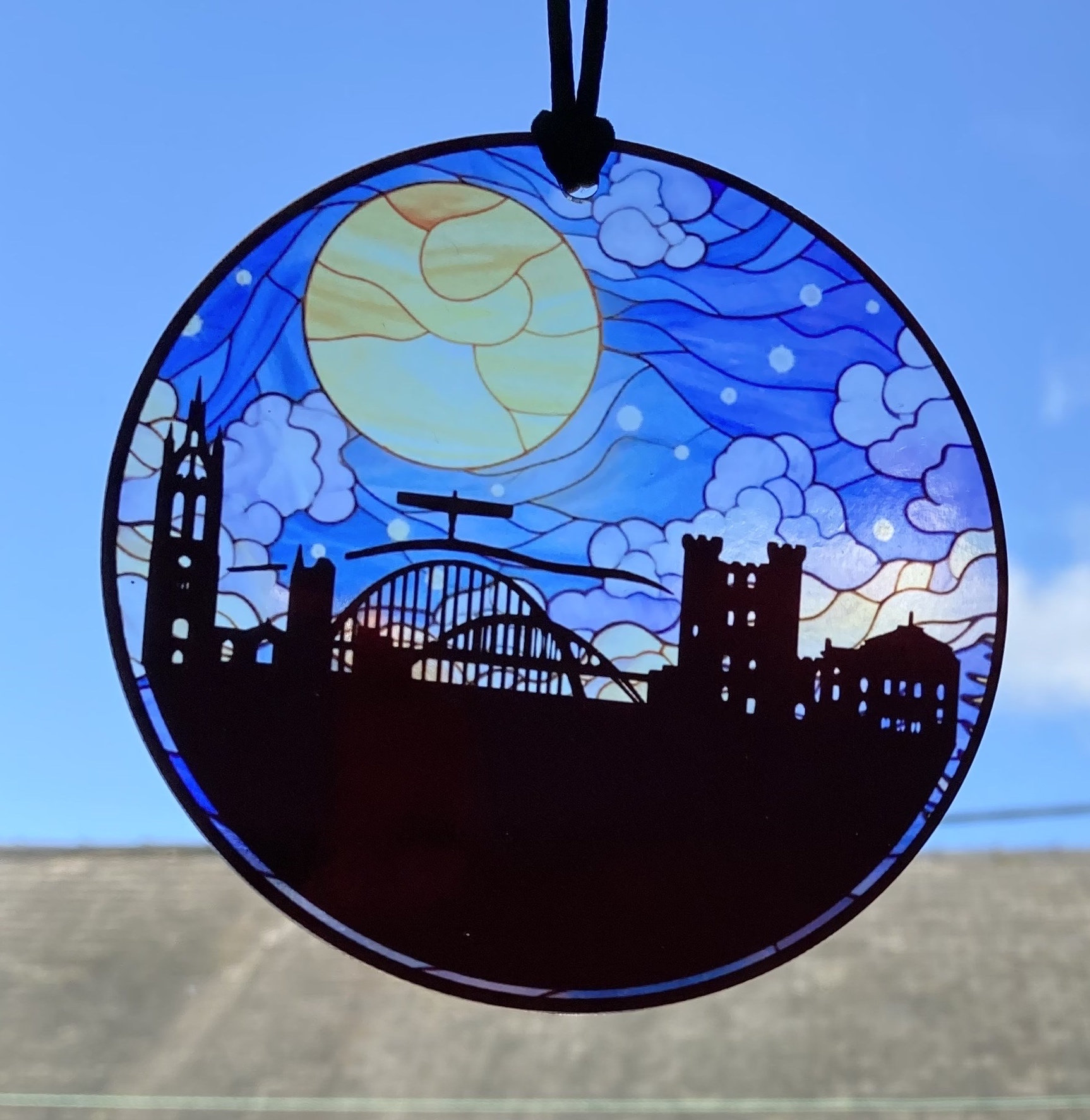 Newcastle Stained Glass Style Decoration. Northumberland Gift, Gift for ...