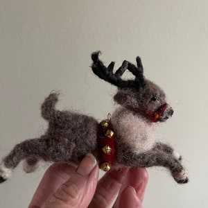 Needle Felted Reindeer Ornament - Etsy