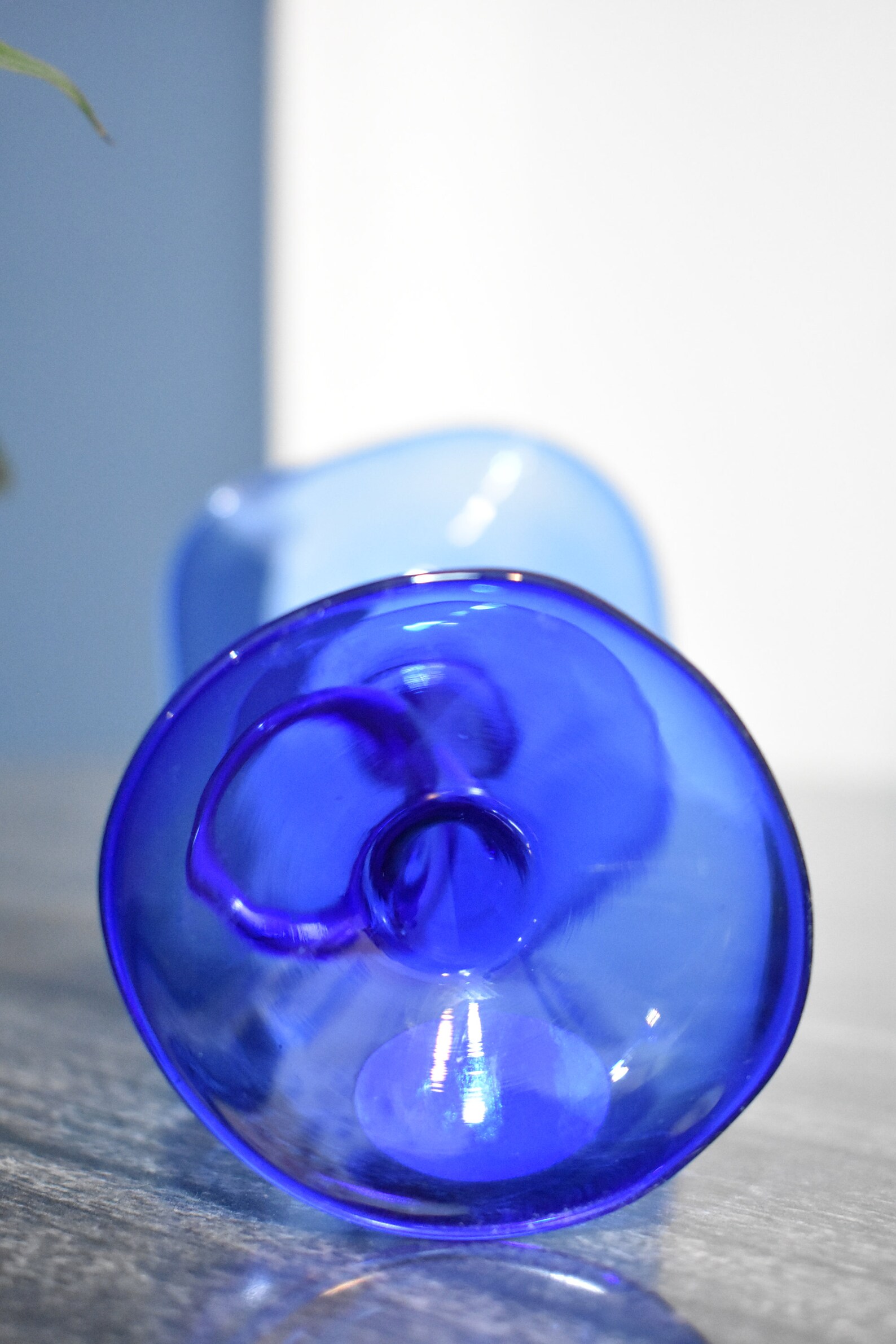 Vintage Lauscha Blue Glass Rose / Blown Glass /made in East - Etsy