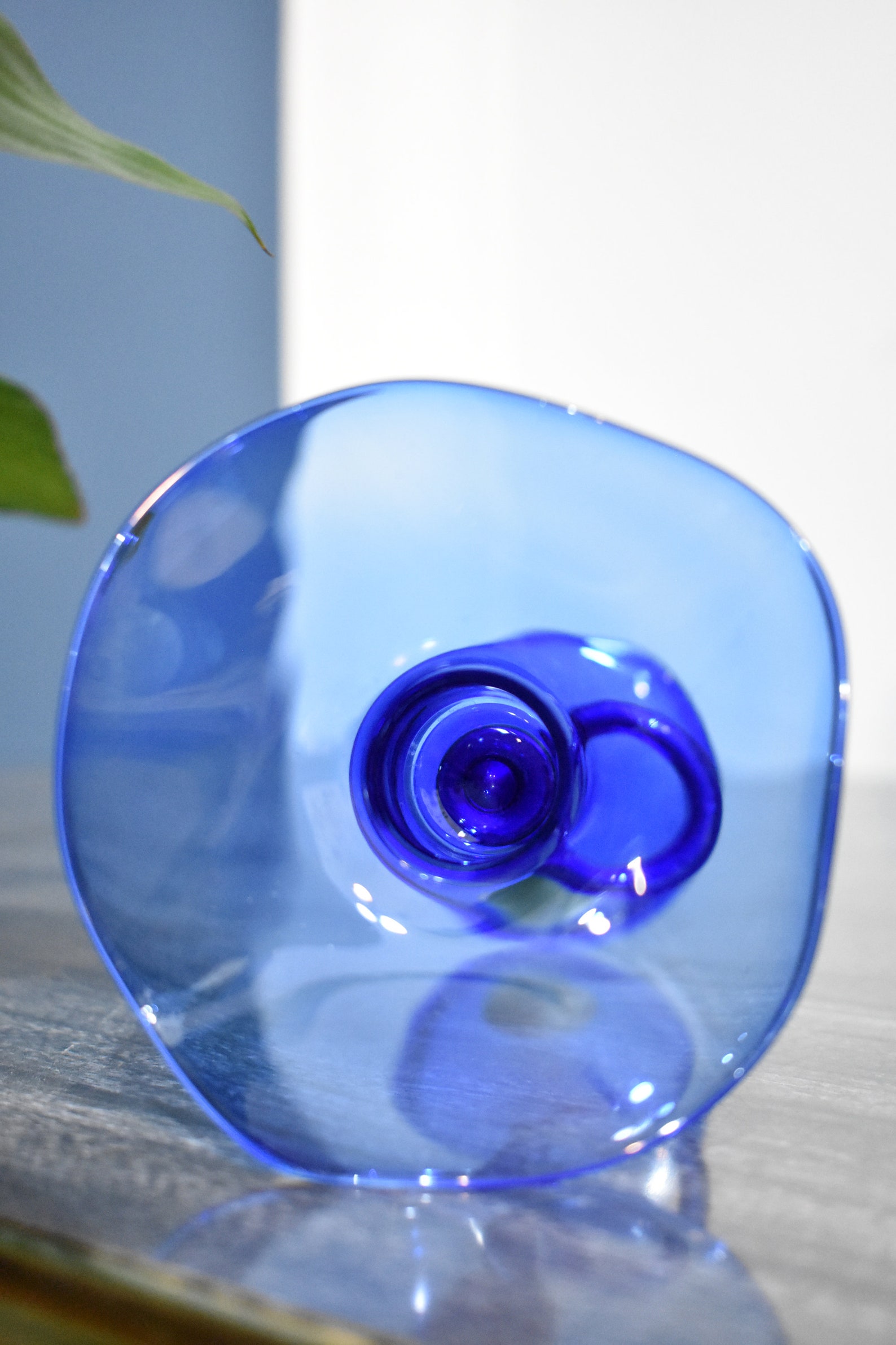 Vintage Lauscha Blue Glass Rose / Blown Glass /made in East - Etsy