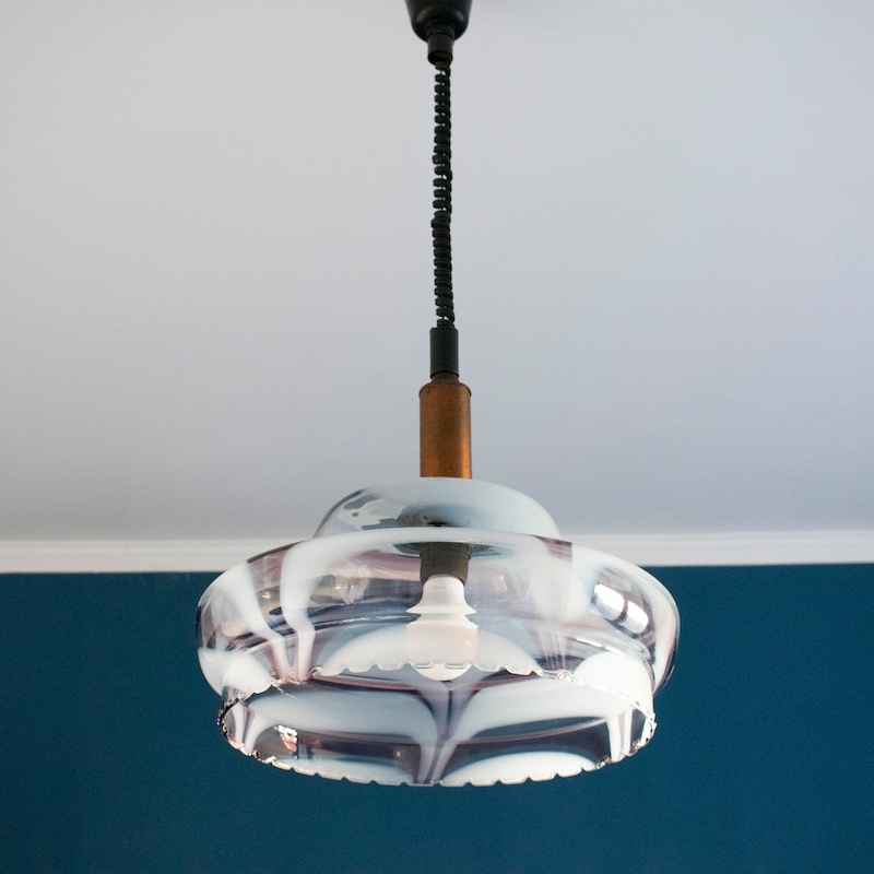 Blown Glass Pendant Light - Etsy