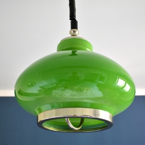 Space Age Green Pendant Light Made in Yugoslavia in the 70s / Cased ...