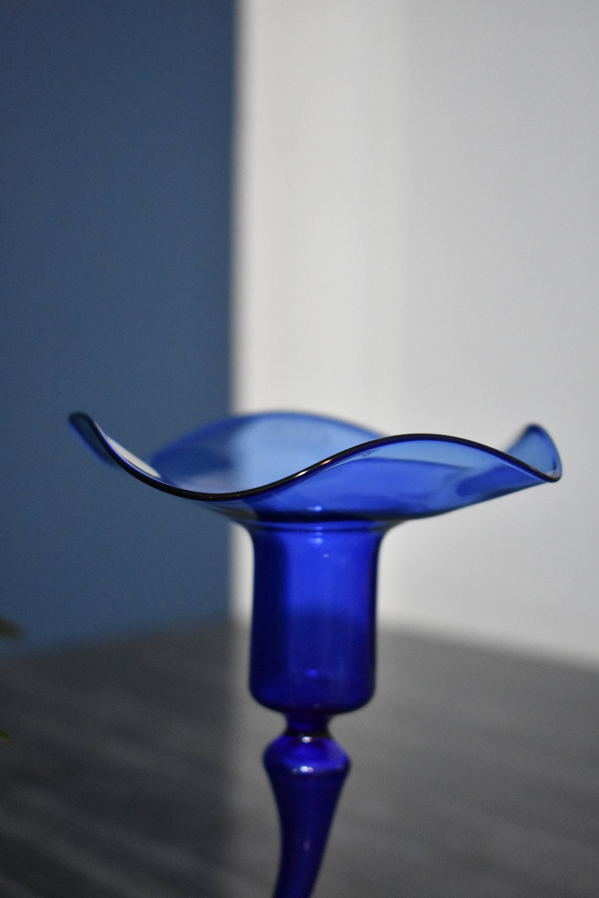 Vintage Lauscha Blue Glass Rose / Blown Glass /made in East - Etsy