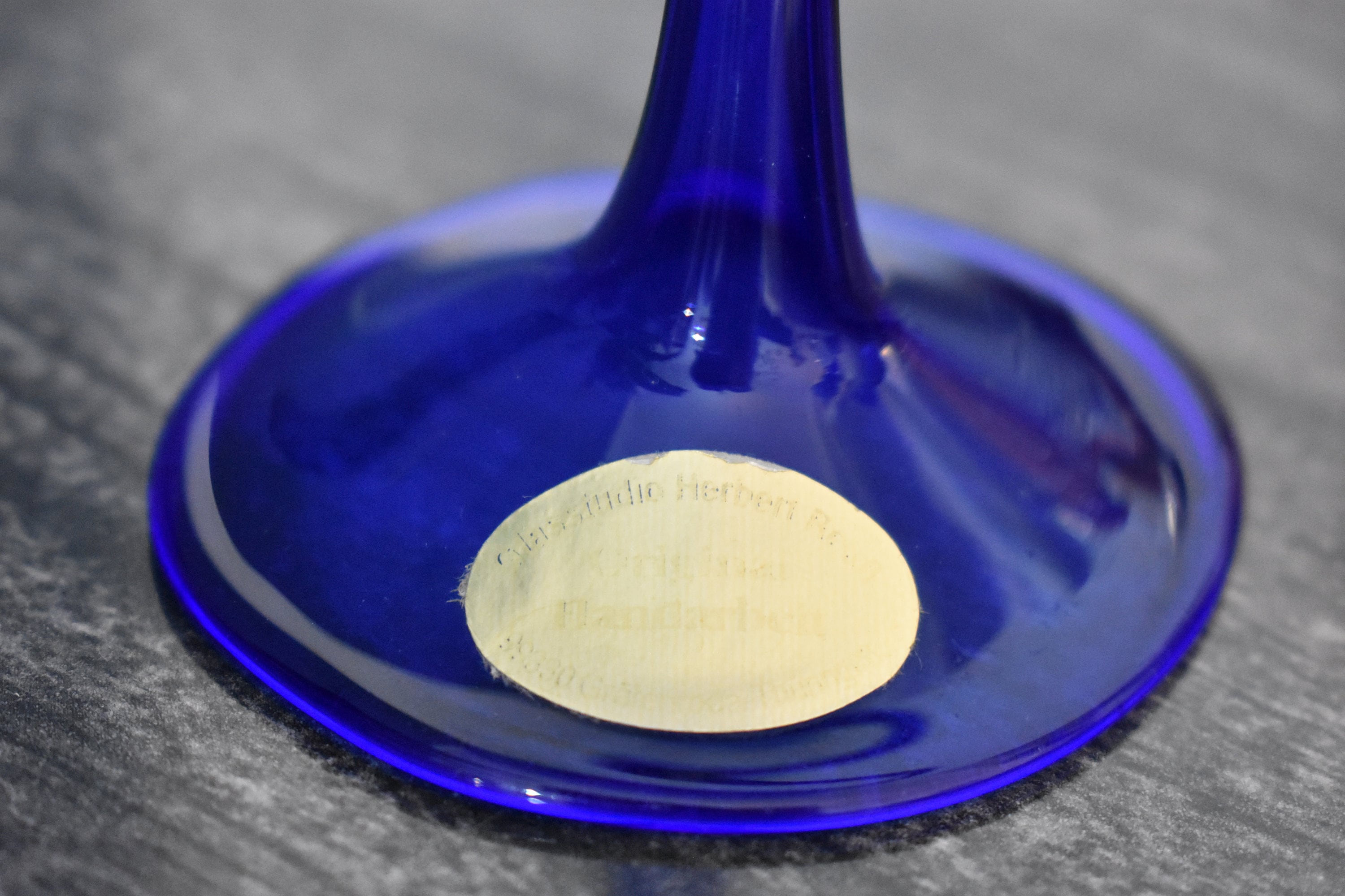 Vintage Lauscha Blue Glass Rose / Blown Glass /made in East - Etsy