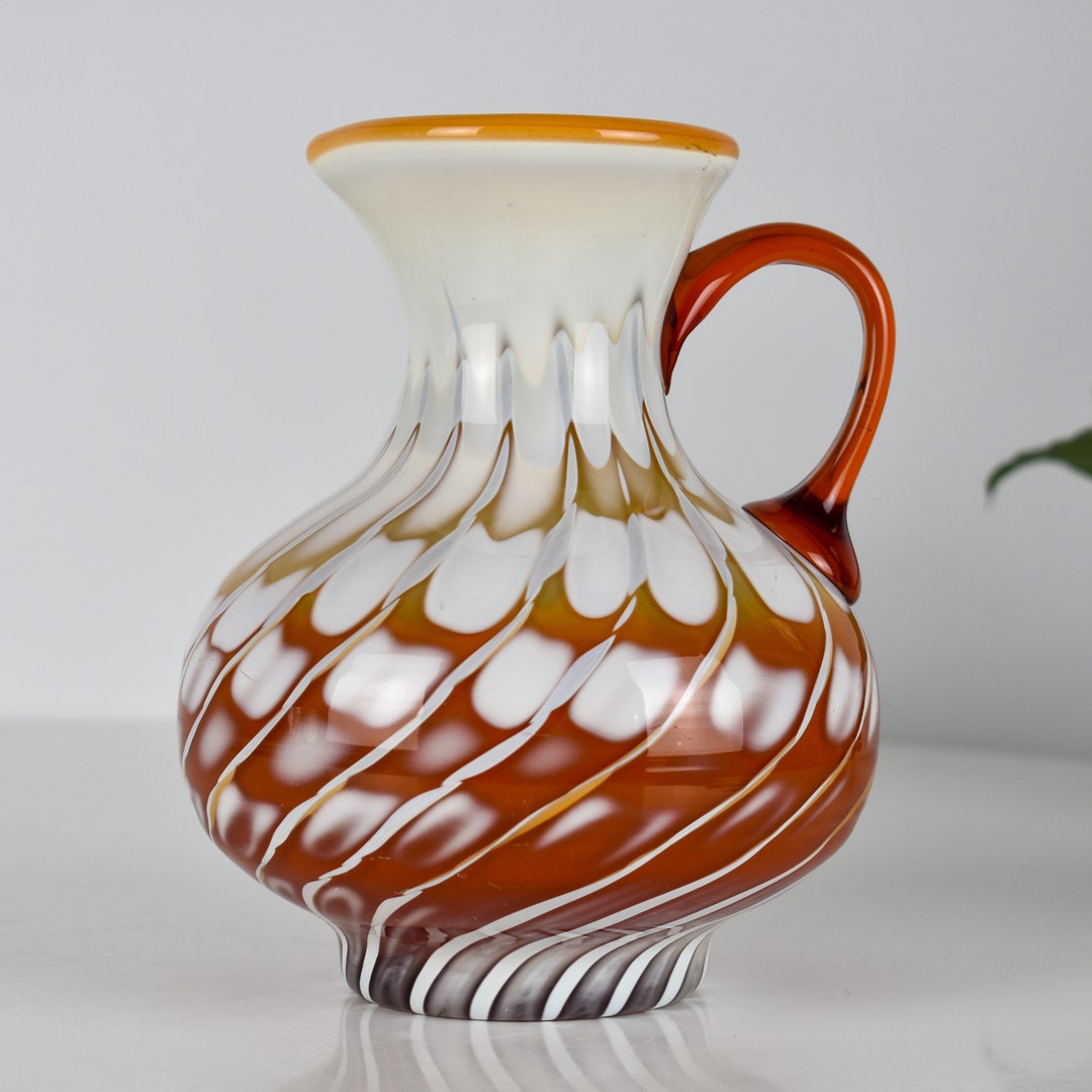Vintage Swirl Glass Jug by Dragan Drobnjak for Prokuplje Glass Factory ...