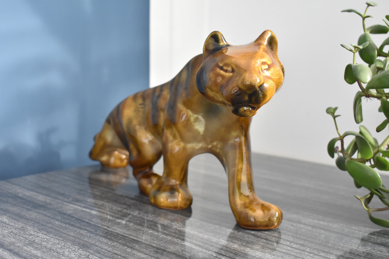 Vintage Ceramic Tiger / Large Vintage Tiger Figure / Tiger | Etsy