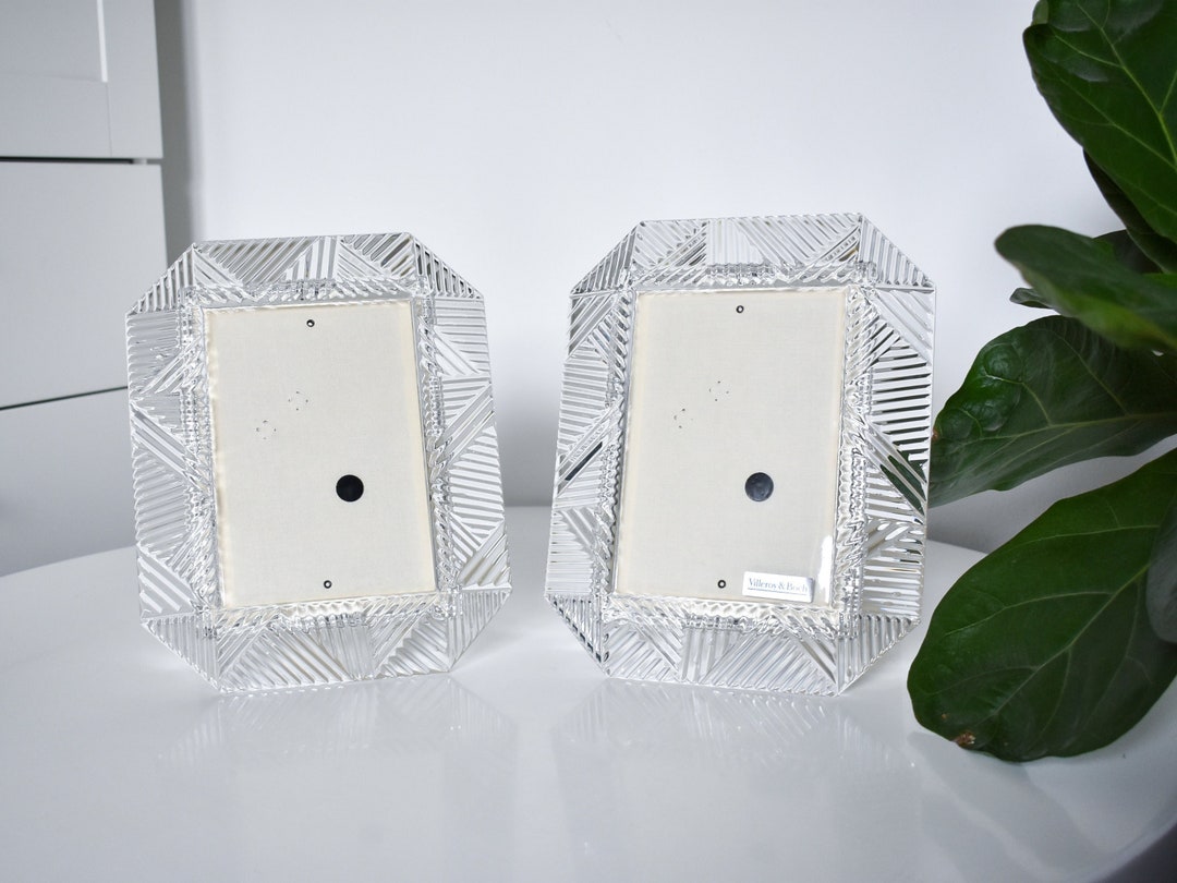 Pair of Vintage Villeroy Boch Crystal Glass Picture Frame / - Etsy