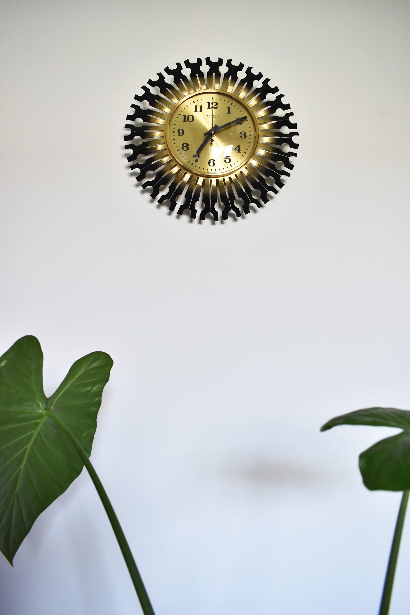Vintage Weimar Quartz Sunburst Wall Clock - West Germany 70s - Etsy