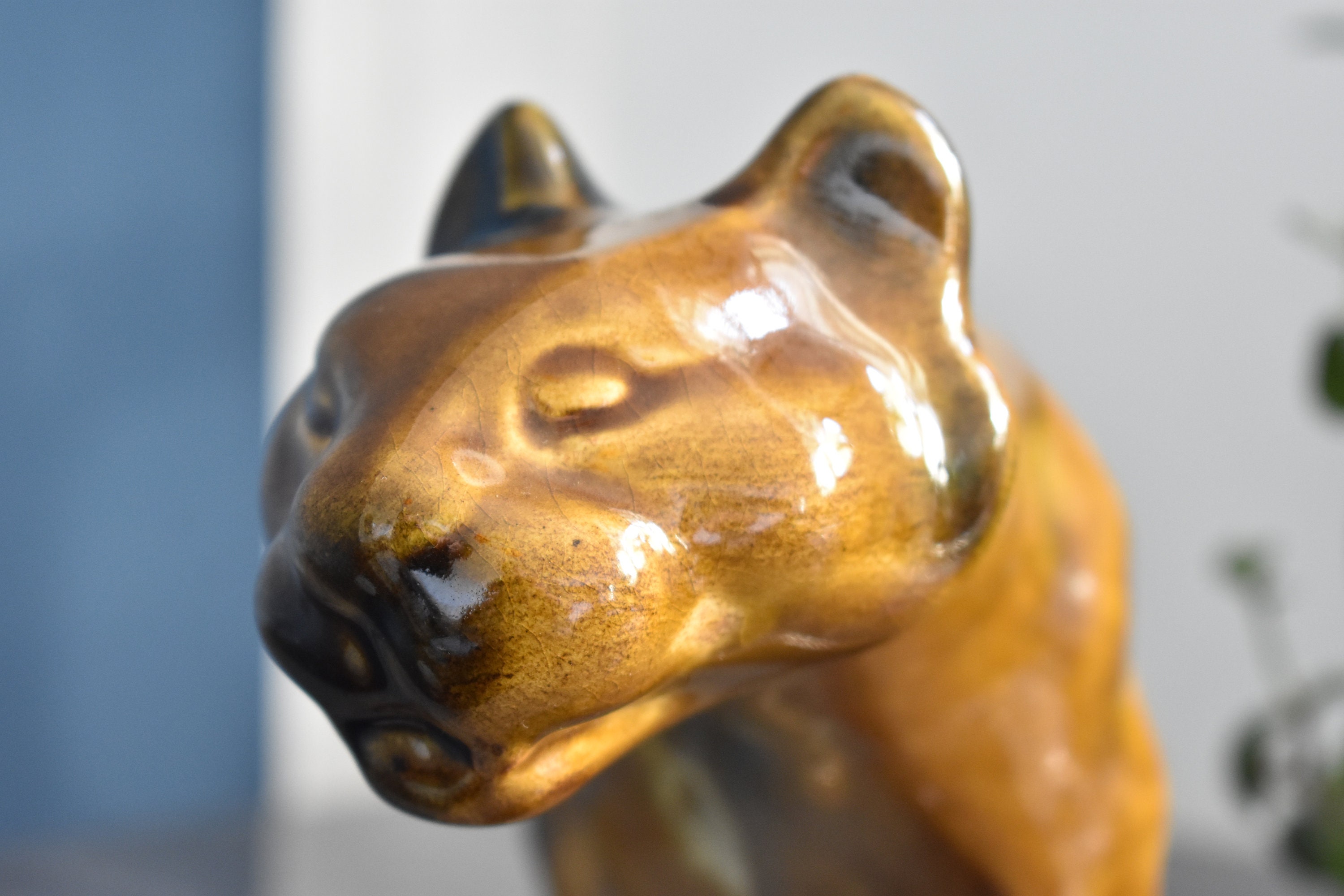 Vintage Ceramic Tiger / Large Vintage Tiger Figure / Tiger | Etsy