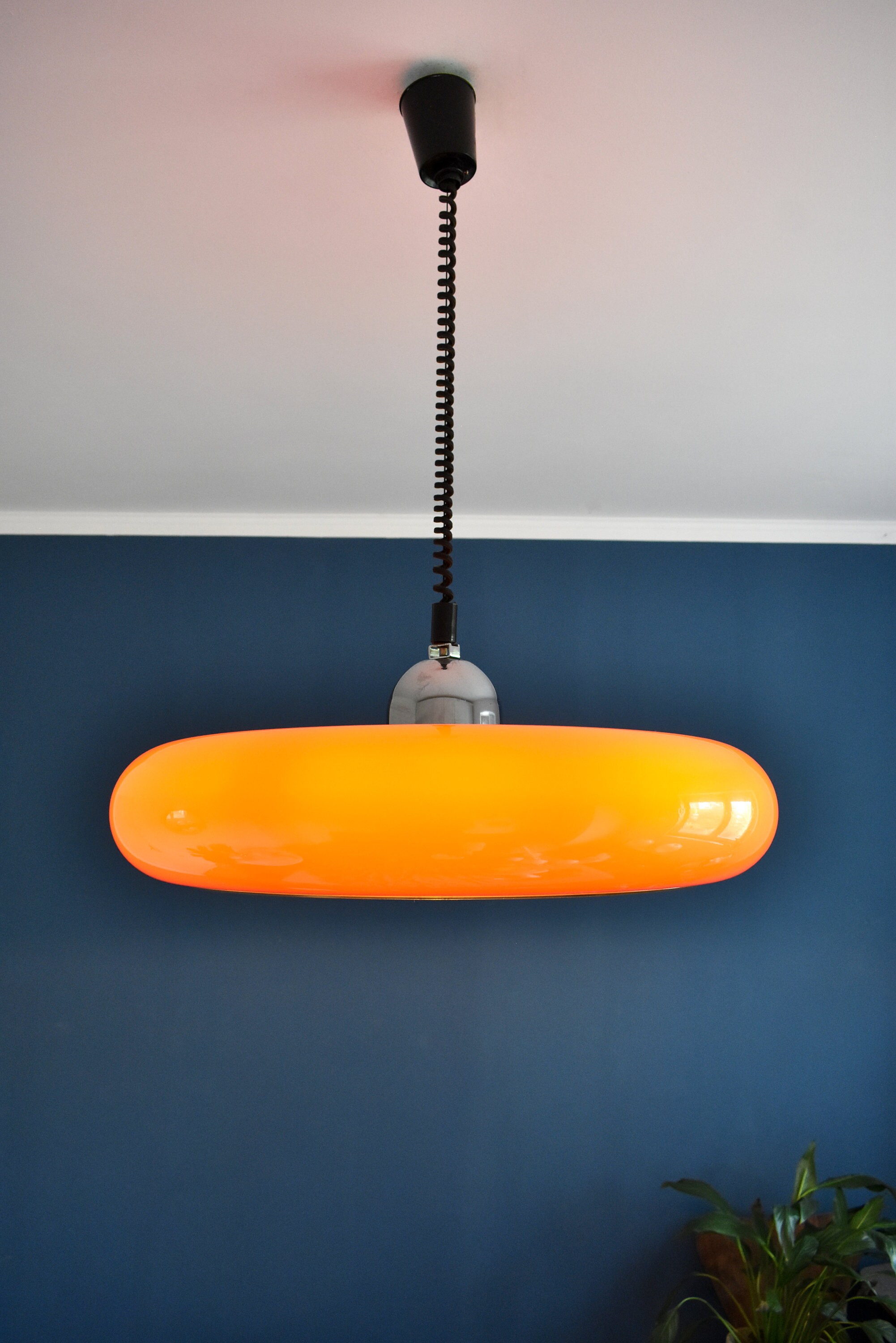 Huge and Very Rare Orange Space Age Ceiling Light by Harvey - Etsy