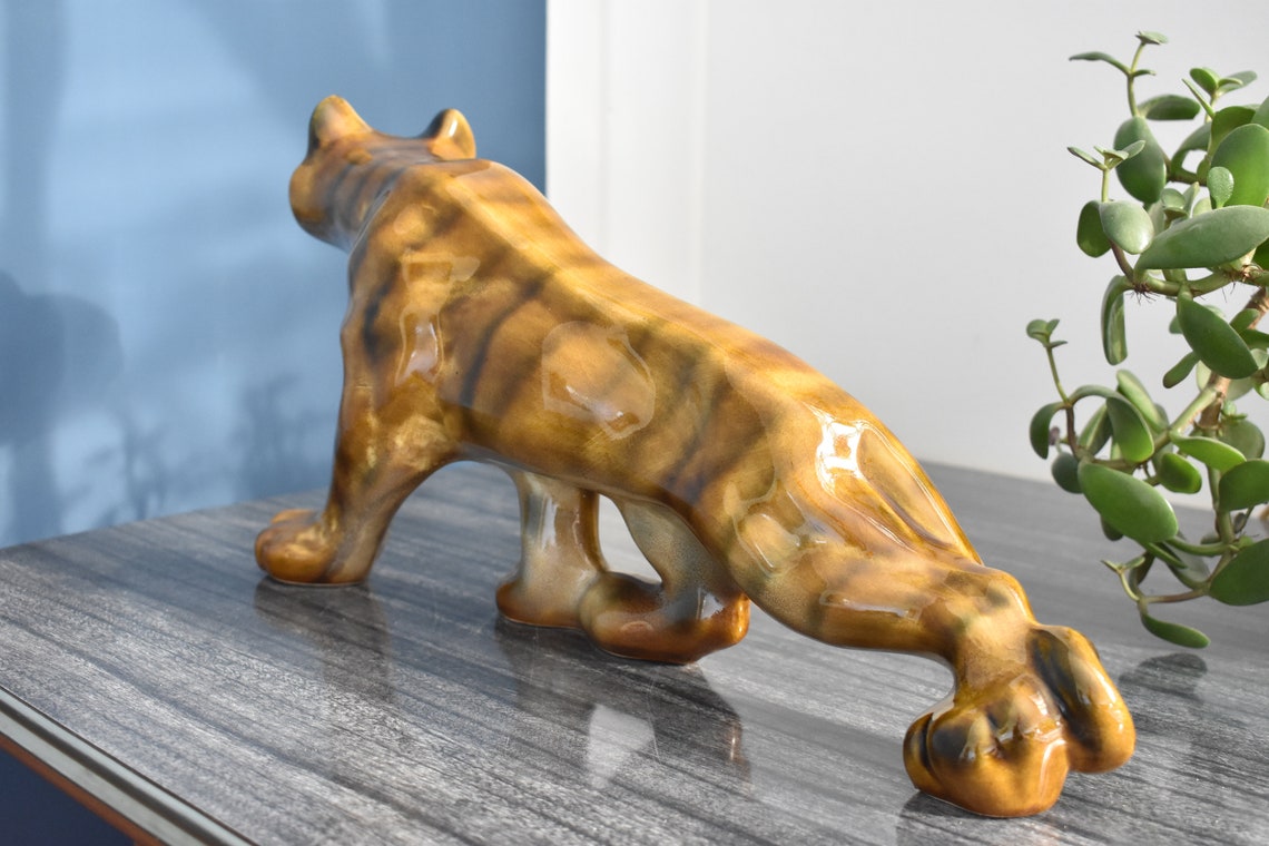 Vintage Ceramic Tiger / Large Vintage Tiger Figure / Tiger | Etsy