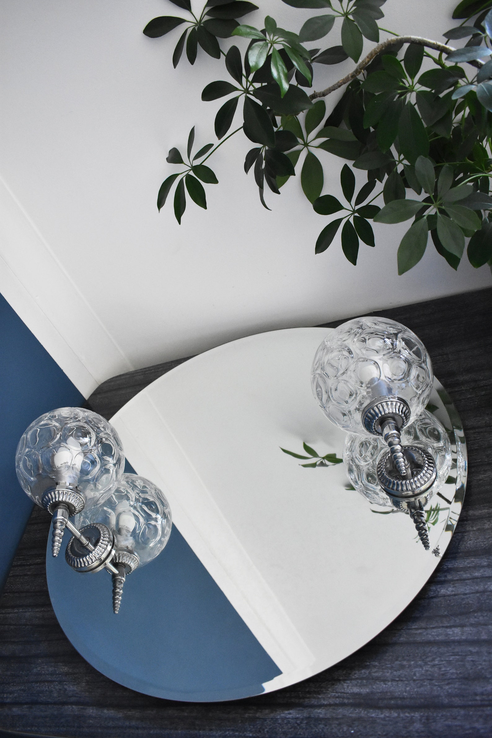 Mid Century Round Wall Mirror by FLABEG Germany / Illuminated - Etsy