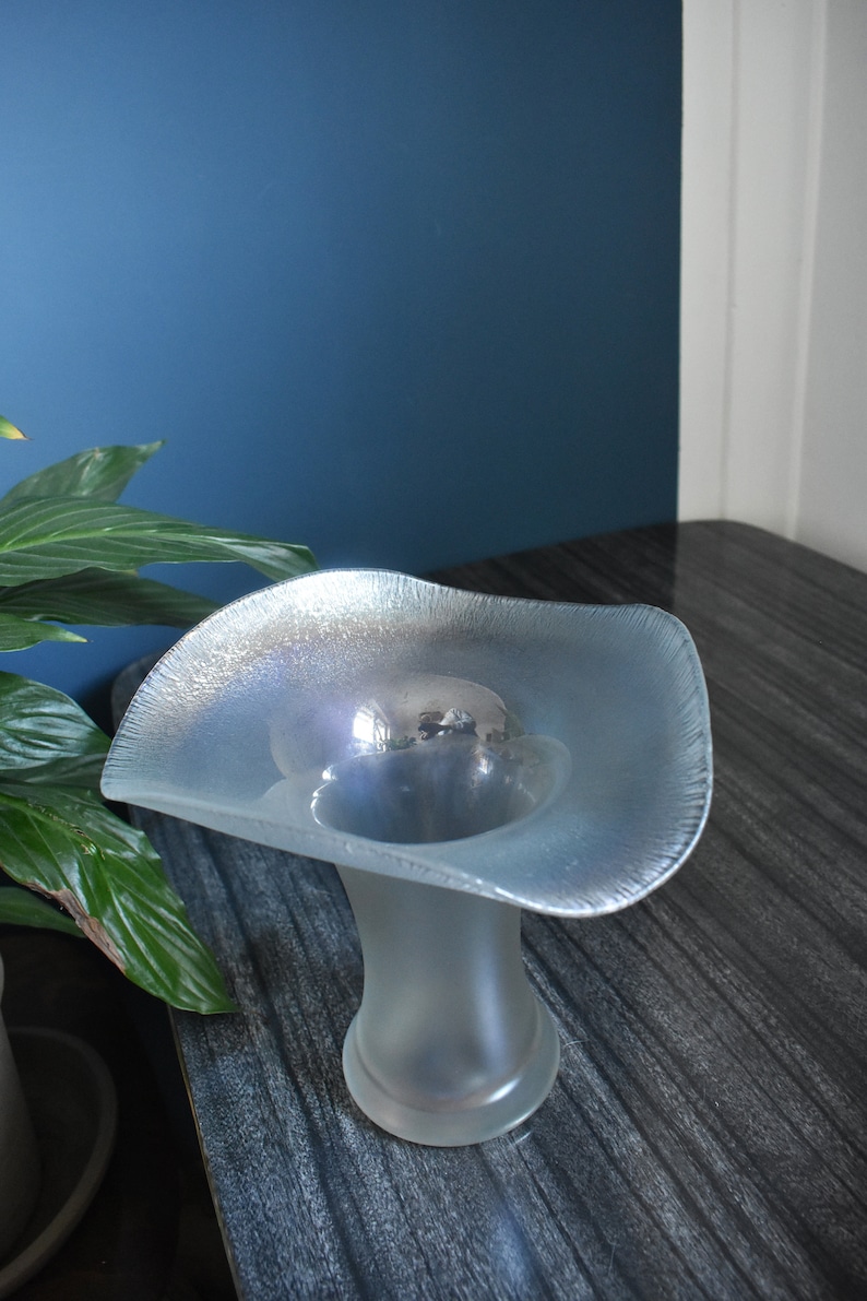 Vintage German ERWIN EISCH Studio Iridescent Glass Vase 1970s - Etsy