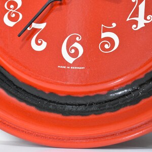 Vintage Ceramic Plate Wall Clock in Red and Black Glaze / - Etsy UK