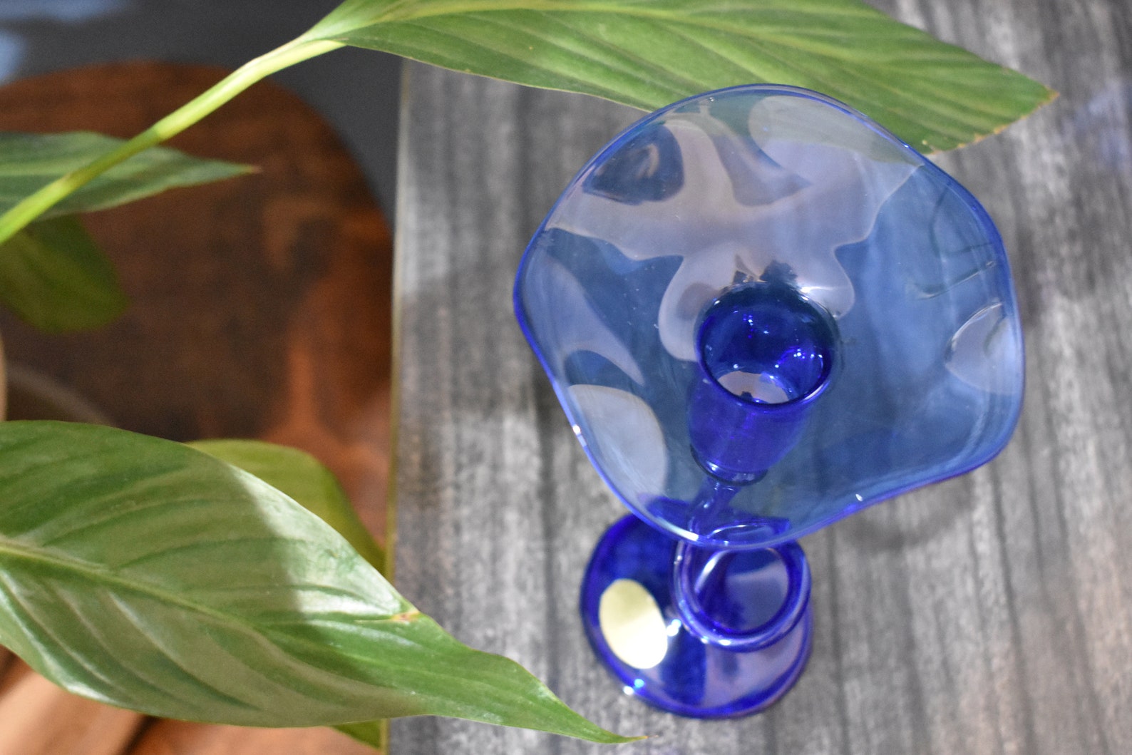 Vintage Lauscha Blue Glass Rose / Blown Glass /made in East - Etsy