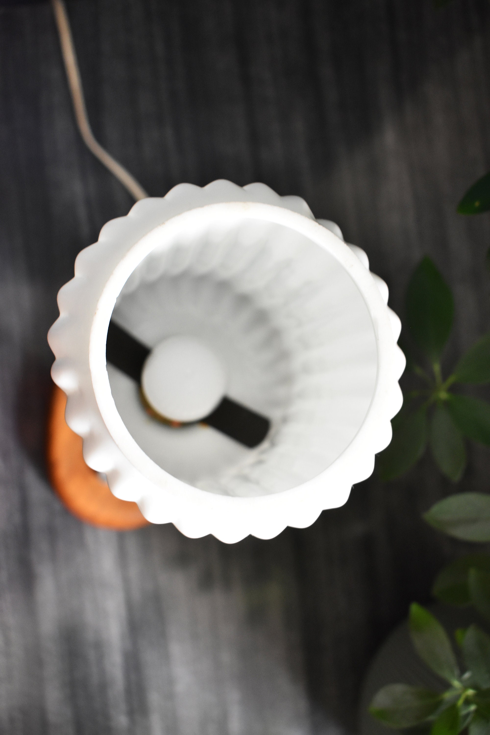 Mid Century Scandinavian Style Table Lamp / Wood and Glass / | Etsy