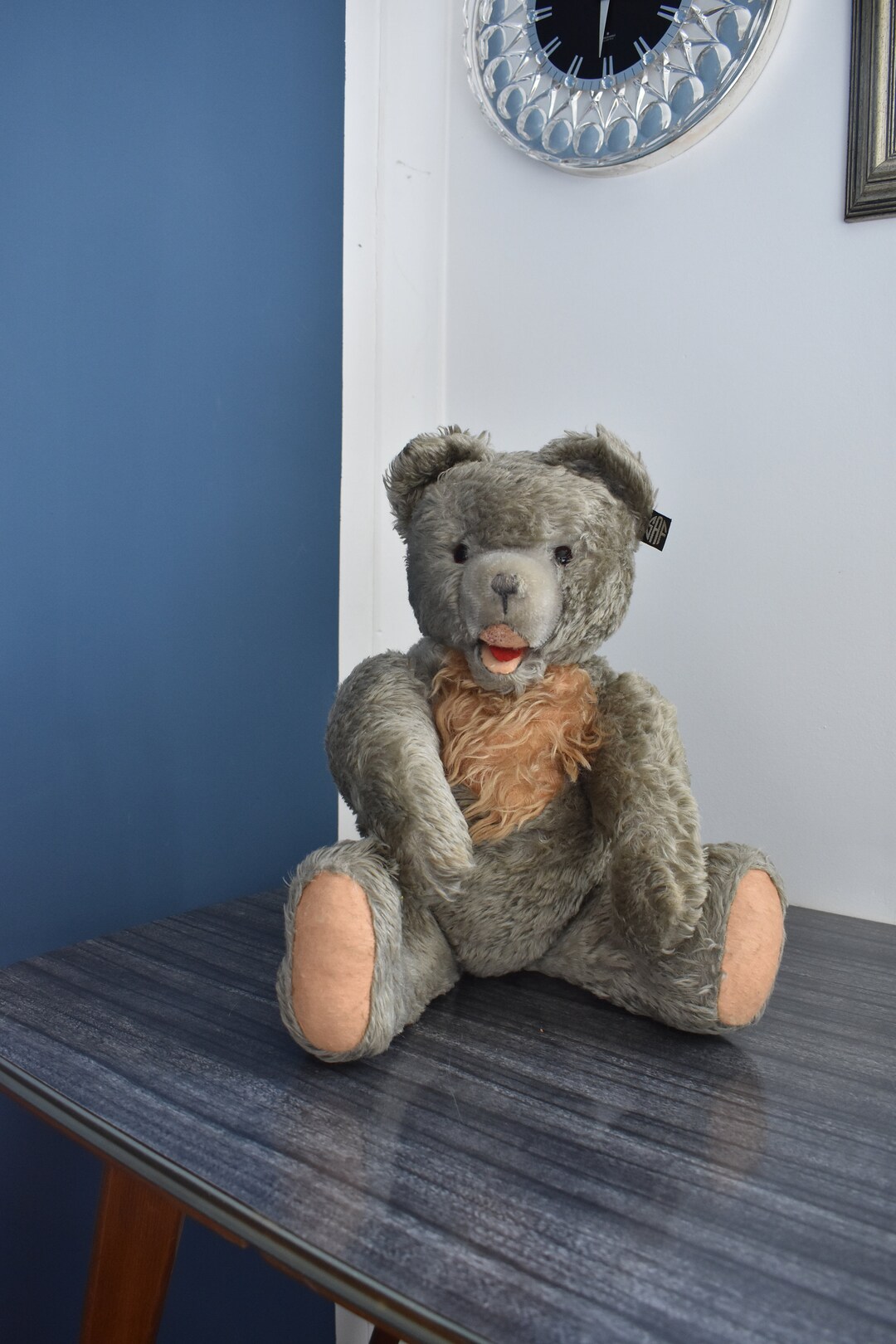 Vintage AUSTRIAN Teddy Bear by SAF / Antique Straw Stuffed Teddy Bear ...