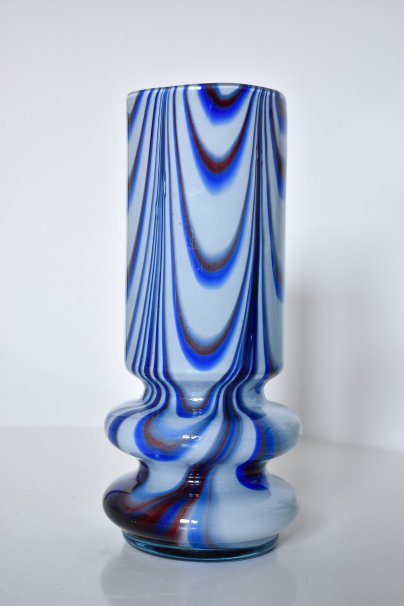 Vintage Carlo Moretti Murano Opaline Glass Vase / Italian - Etsy