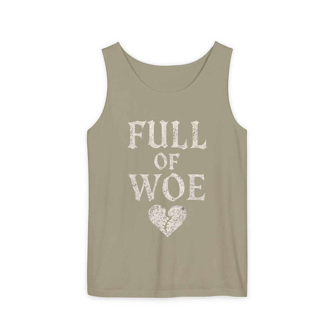 Full of Woe Tank Top Gothic Aesthetic Sleeveless Shirt, Dark Academia ...