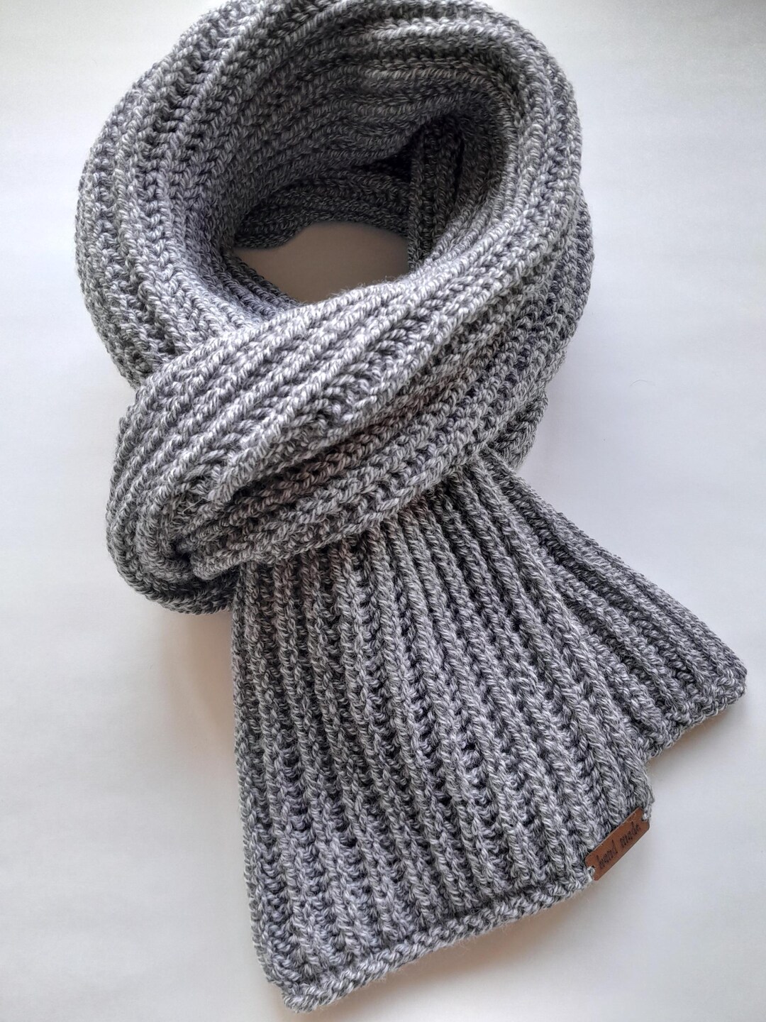 Classic Men's Scarf Grey-melange Color - Etsy