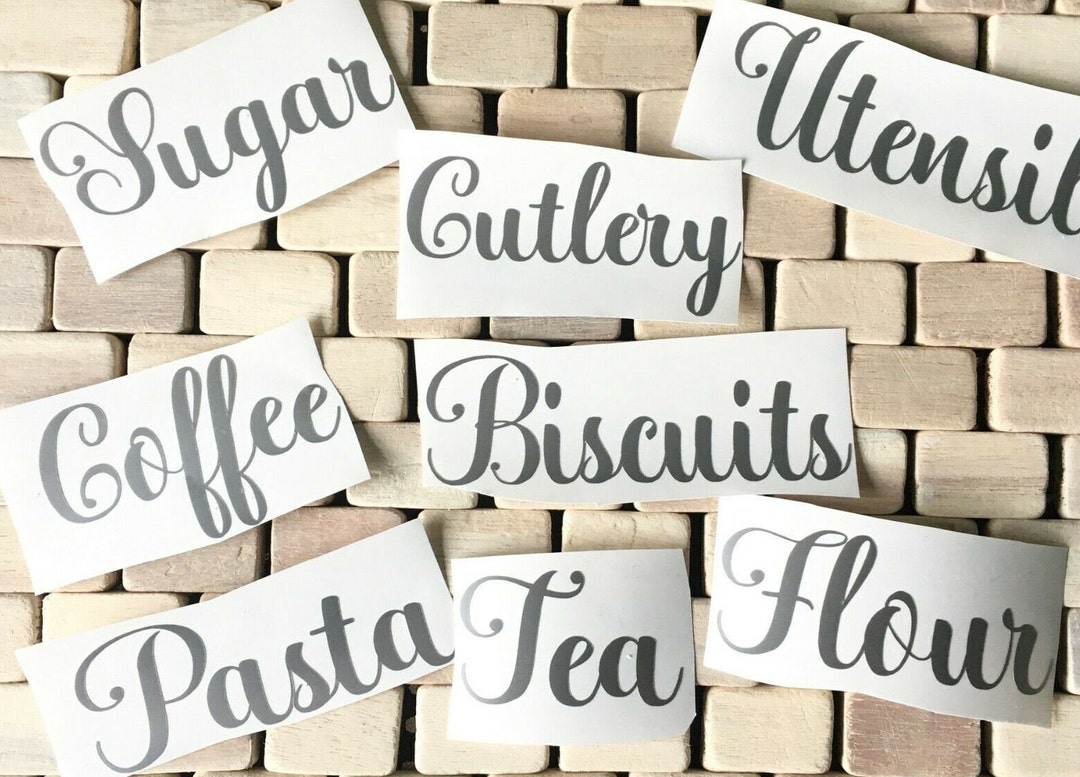 Tea Coffee Sugar Stickers Decals for Canisters Tubs DIY - Etsy