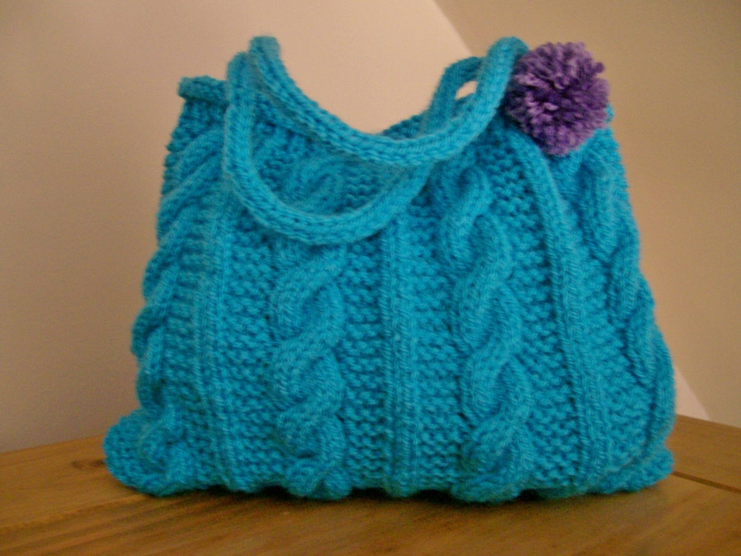 Small Cable Knit Bag - Etsy