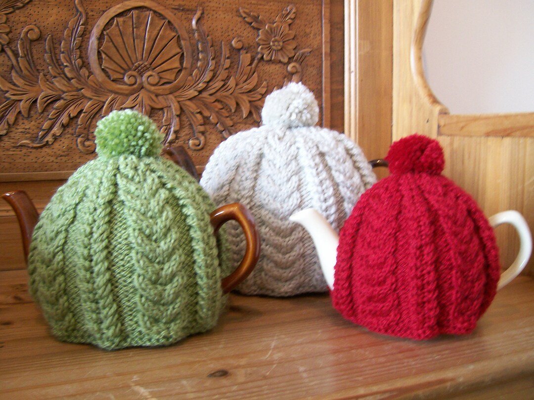 A Large Cable Tea Cosy - Etsy UK