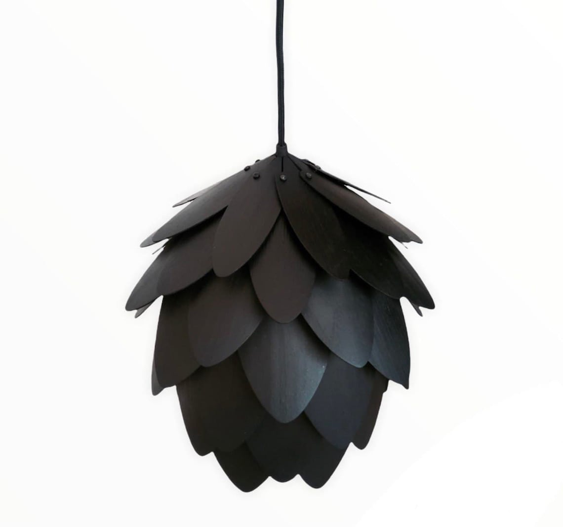 Pine Cone Lamp Wooden Lampshade Pendant Light Unique - Etsy