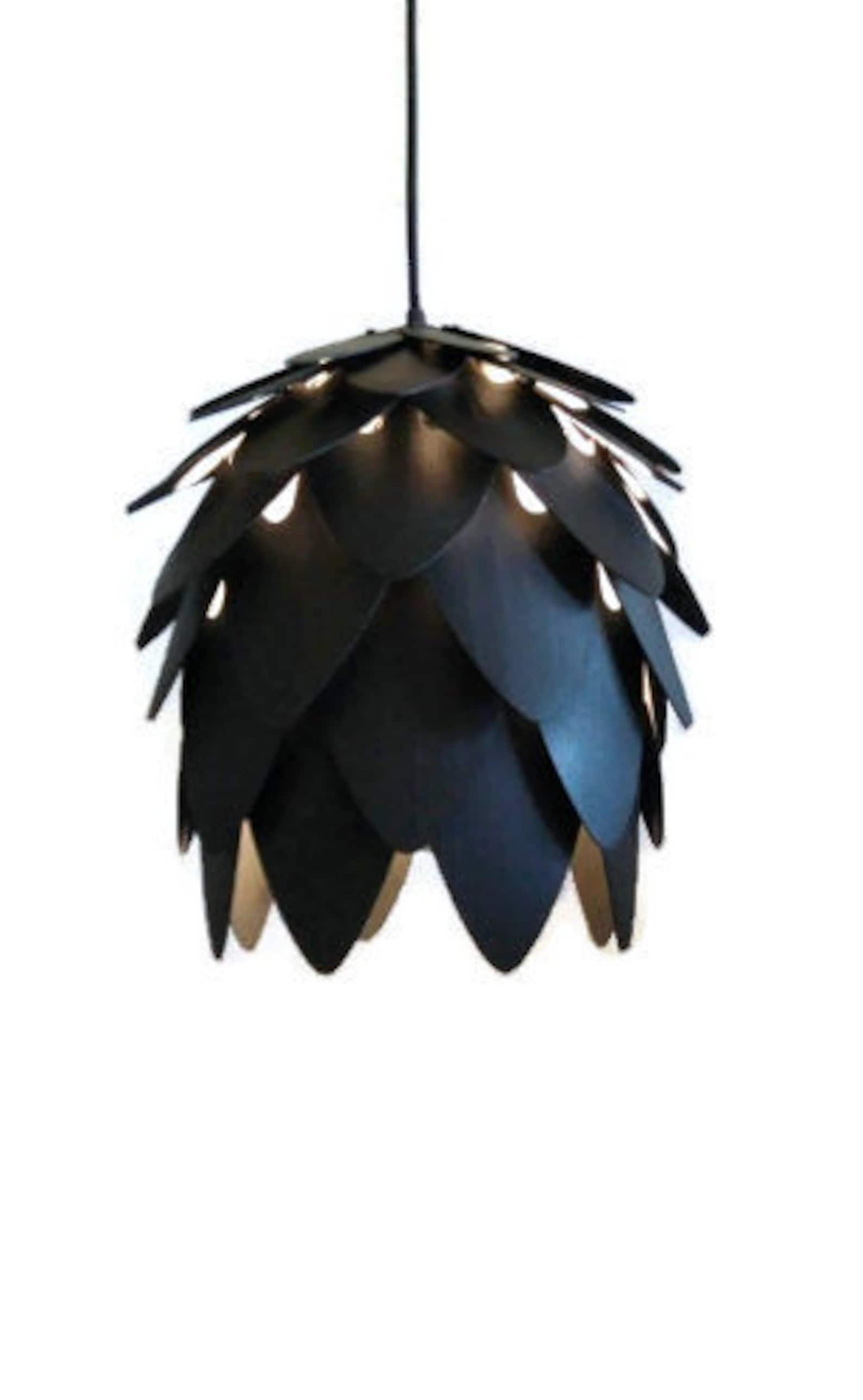 Pine cone Lamp Wooden lampshade Pendant Light Unique | Etsy